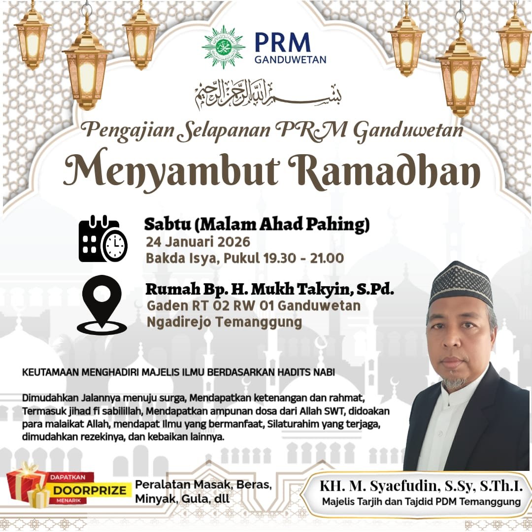 "PRM Ganduwetan: Pengajian Berhadiah Puluhan Door Prize" | Muhammadiyah ...